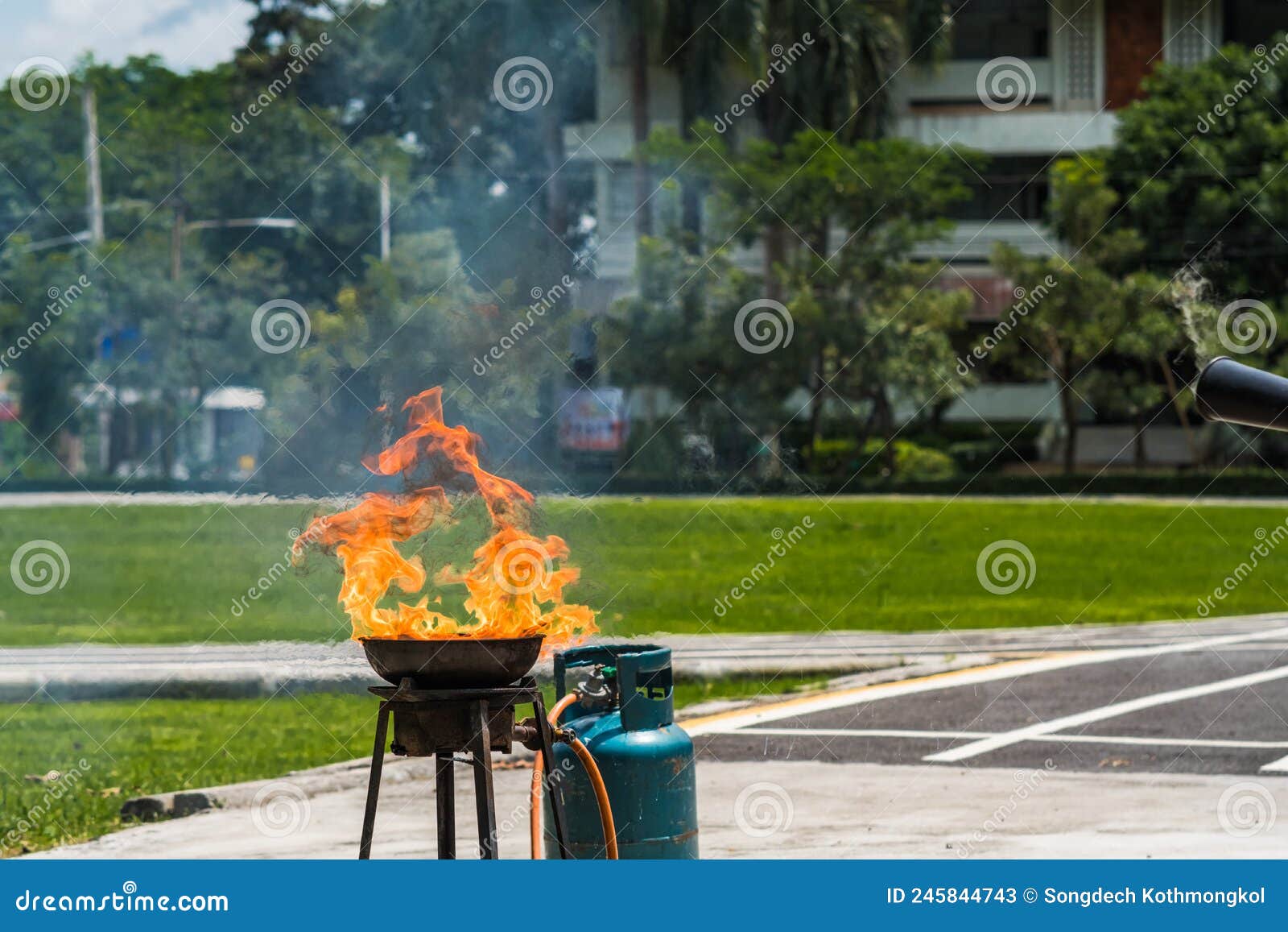 Fire demonstration stock image. Image of demonstrators - 245844743