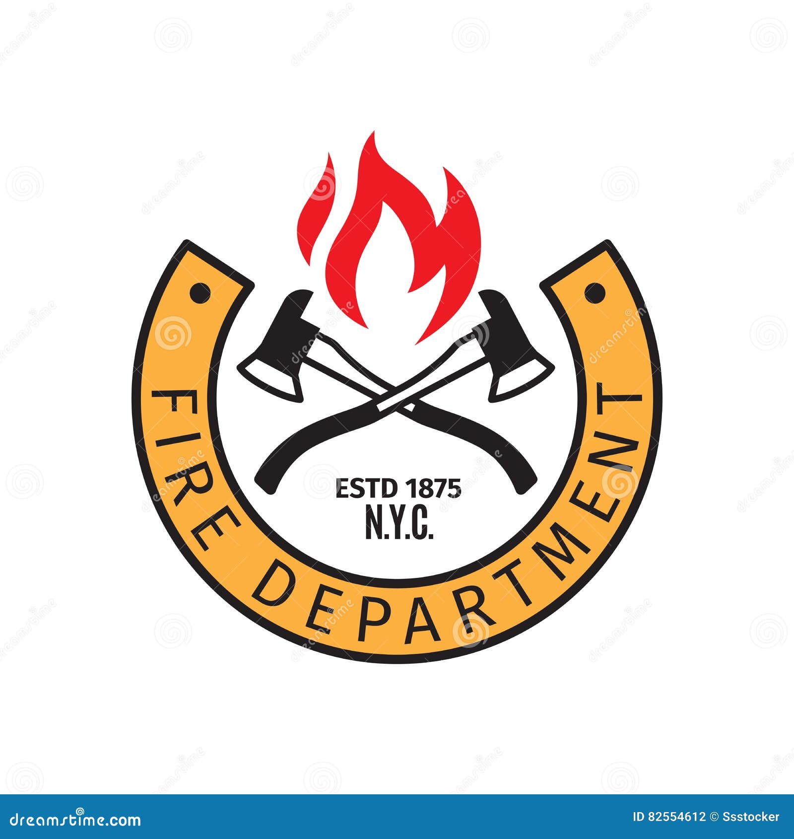 Fire Department Logo With Axes