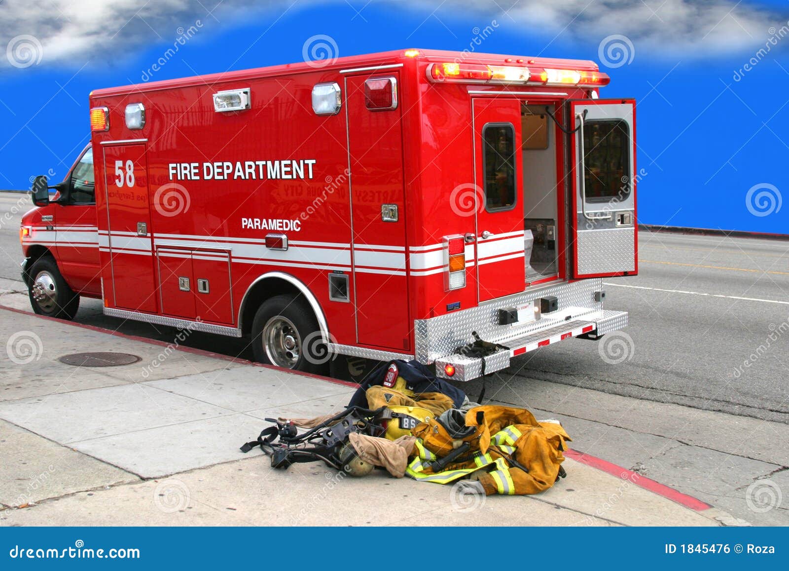 Fire department paramedic stock photo. Image of medical - 1845476