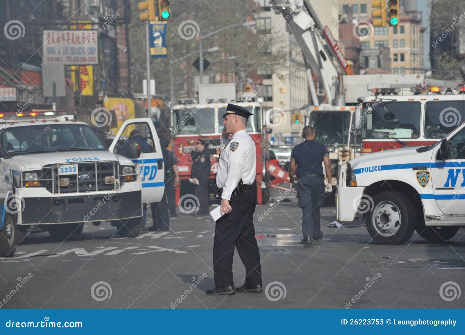 Fire Department and Police in Action Editorial Stock Photo - Image of ...
