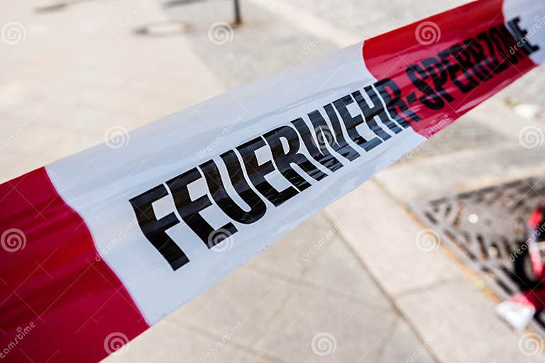 Fire Department Restricted Zone Band Stock Image - Image of triangle ...