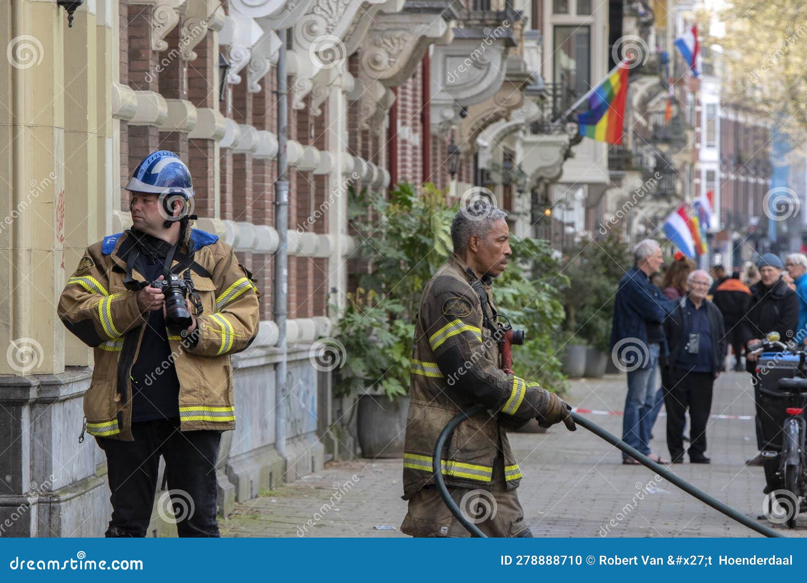 Fire Department at Work at Amsterdam the Netherlands 27-4-2023 ...