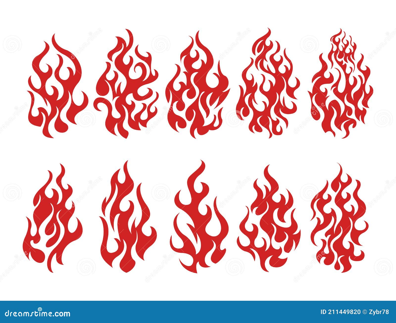 Fire design elements stock vector. Illustration of power - 211449820