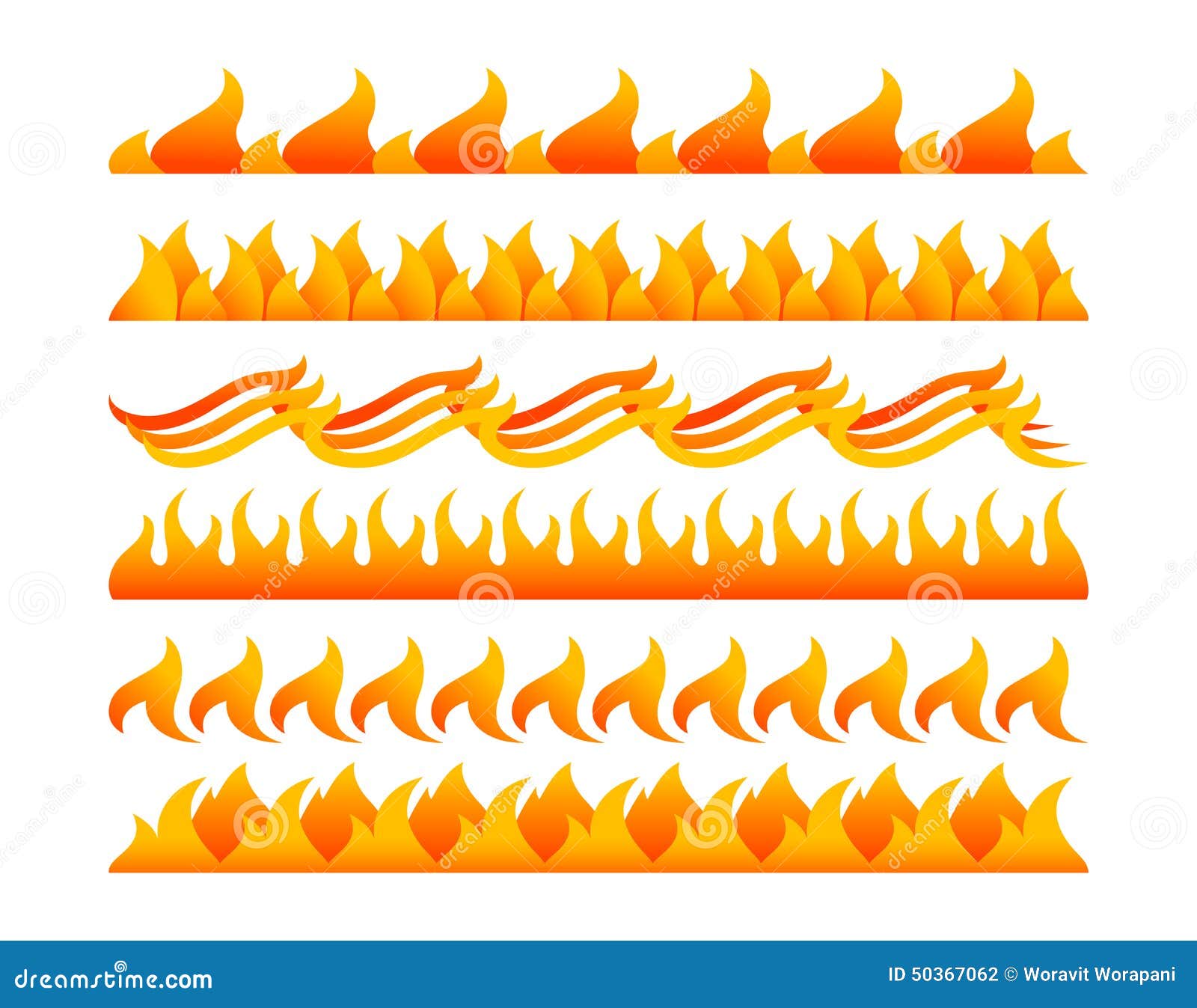 Fire Design Elements Vector Set Stock Vector - Illustration of ...