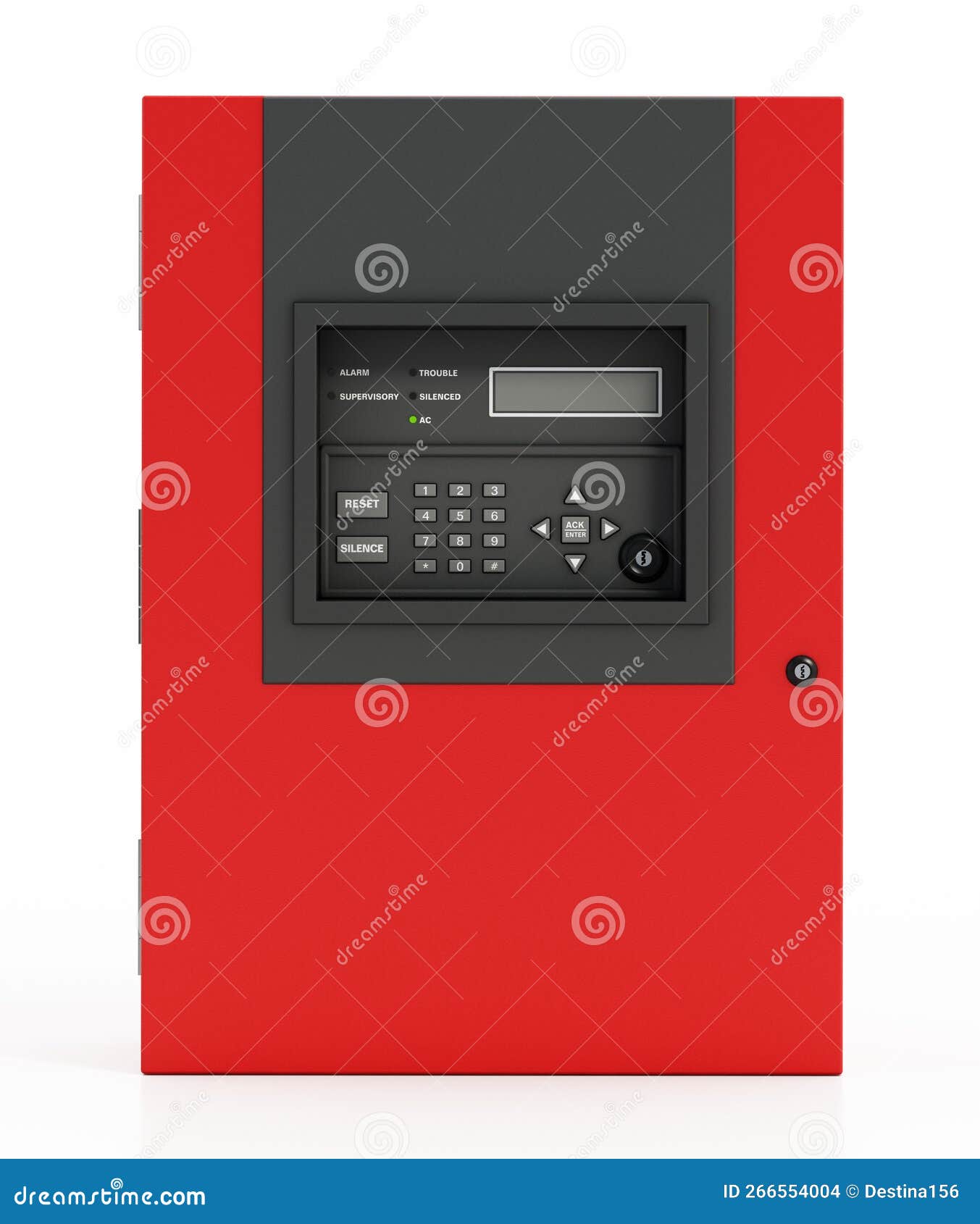 Fire Detection Alarm Monitor Panel System. 3D Illustration Stock ...