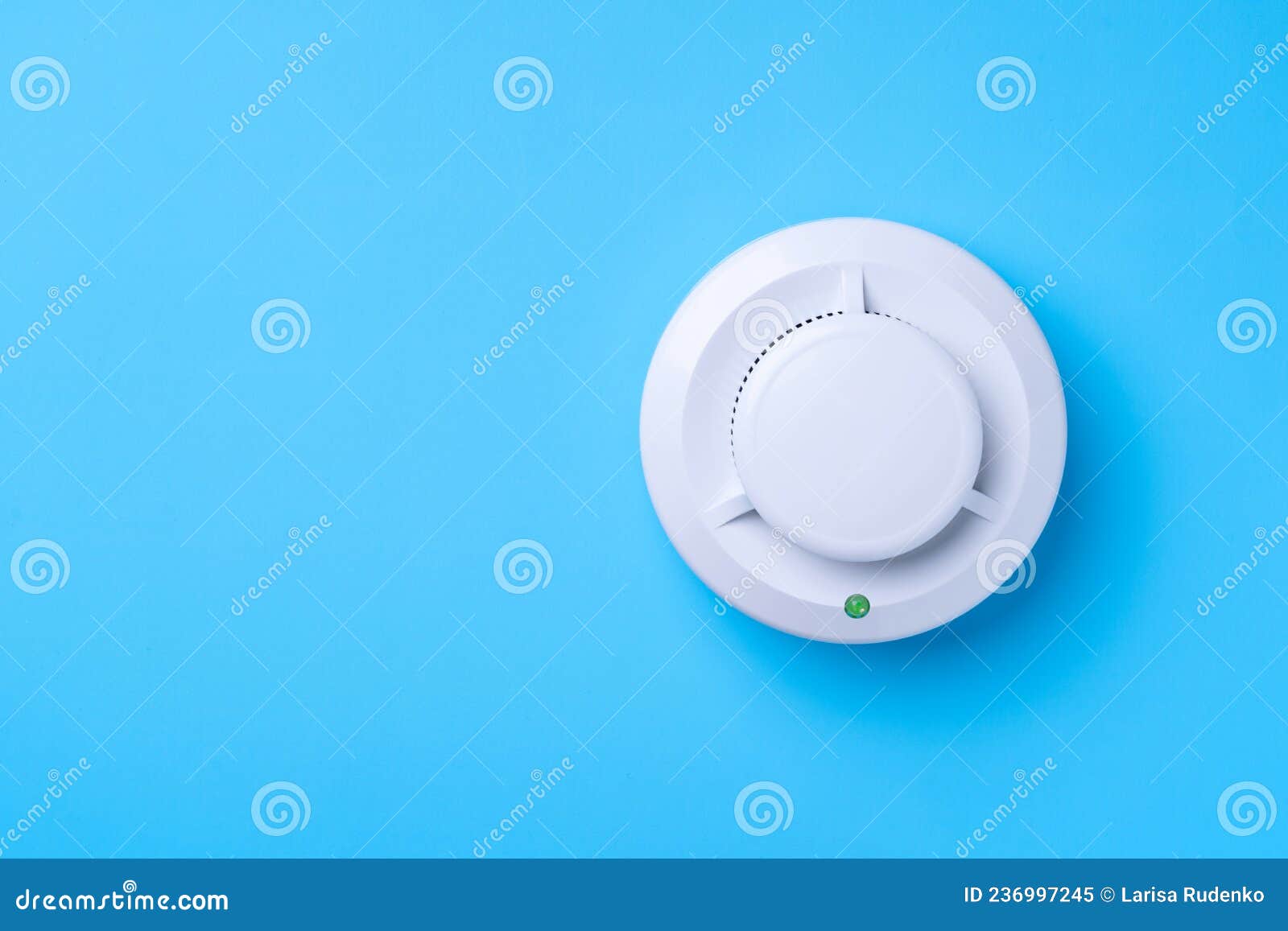 Fire Detector on a Blue Background. Copy-space Stock Image - Image of ...
