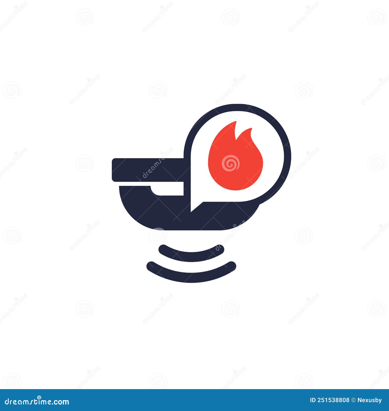 Fire Detector, Smoke Sensor Icon Stock Vector - Illustration of ...