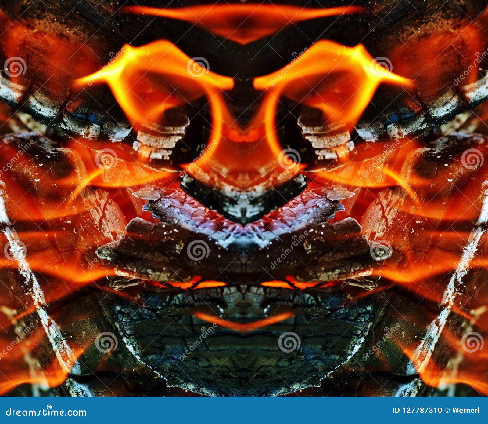 Fire Devil stock photo. Image of barbecue, steak, winter - 127787310