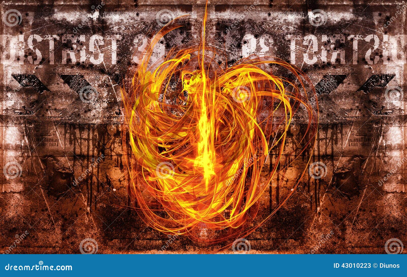 Fire devil stock illustration. Illustration of ball, combustion - 43010223