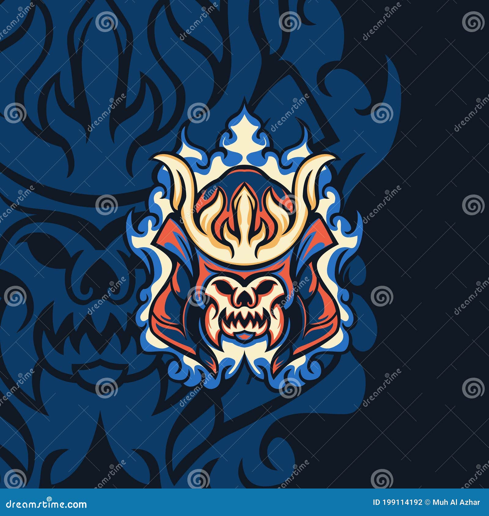 Fire Devil Mask Stock Photography | CartoonDealer.com #385628