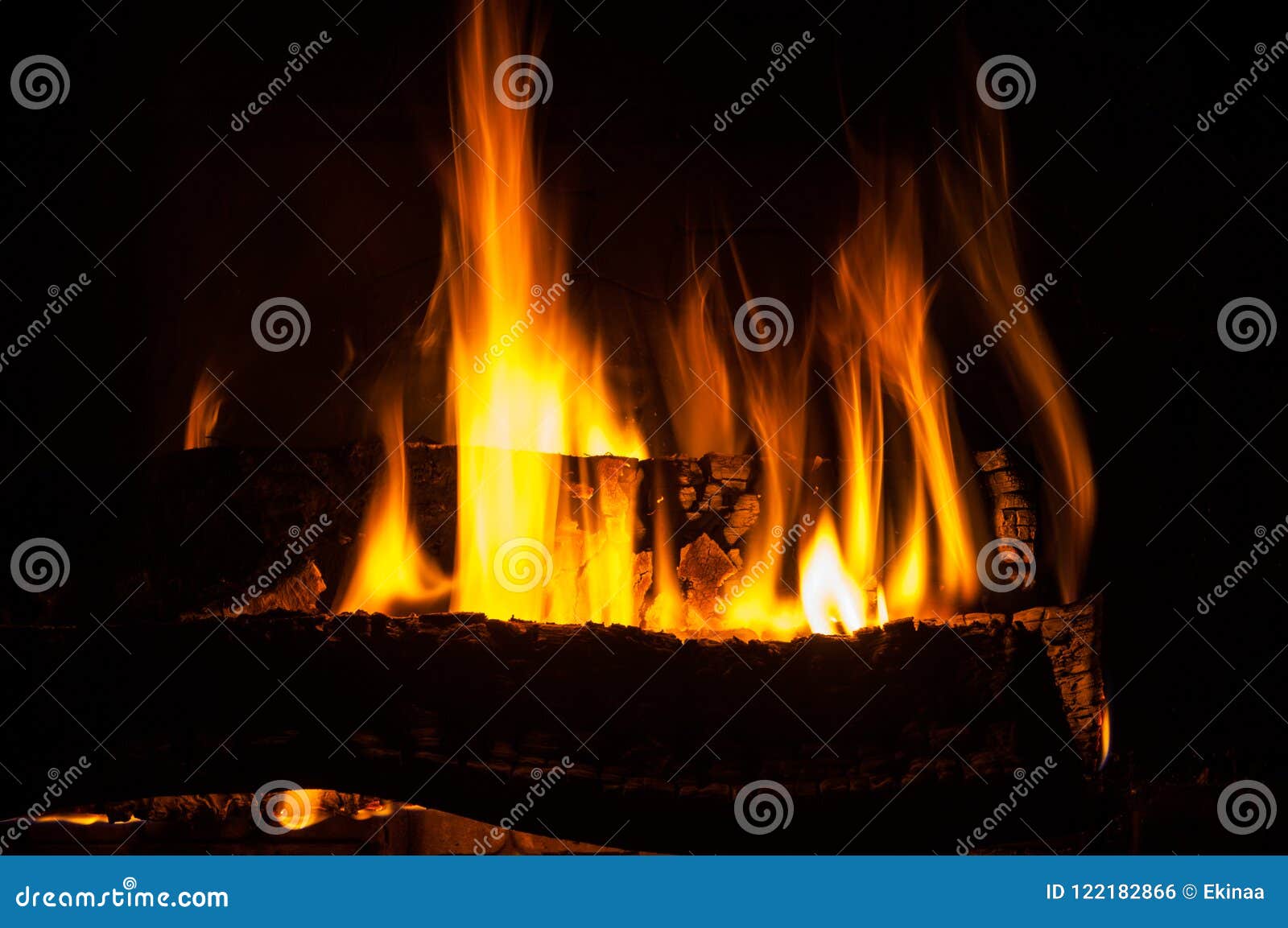 Fire stock photo. Image of cozy, flame, dangerous, fireplace - 122182866