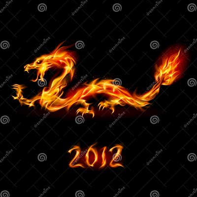 Fire Dragon stock vector. Illustration of east, asia - 21049790