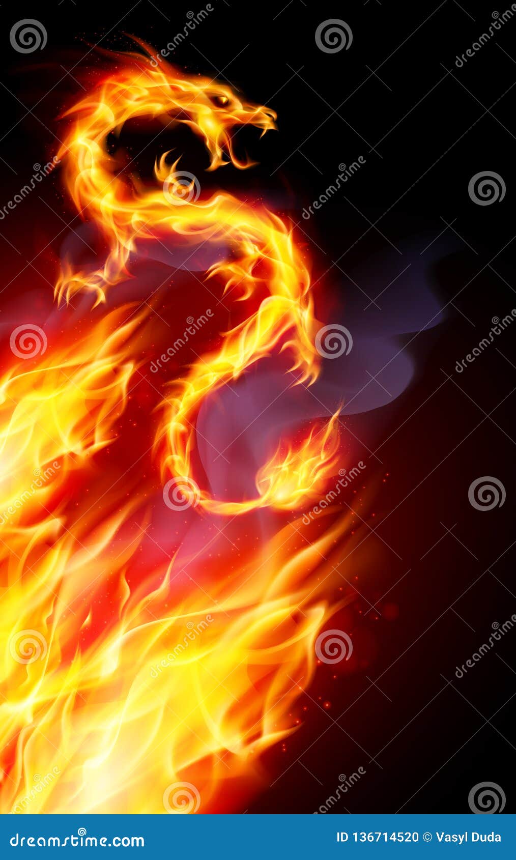 Fire Flames Dragon