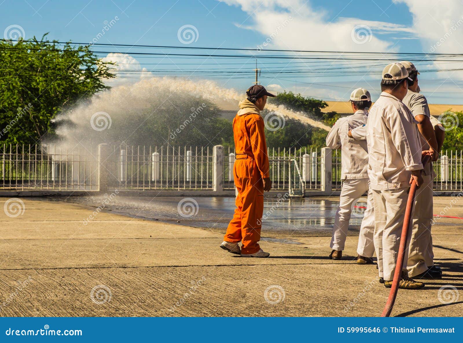 The fire drill editorial photo. Image of extinguish, flame - 59995646