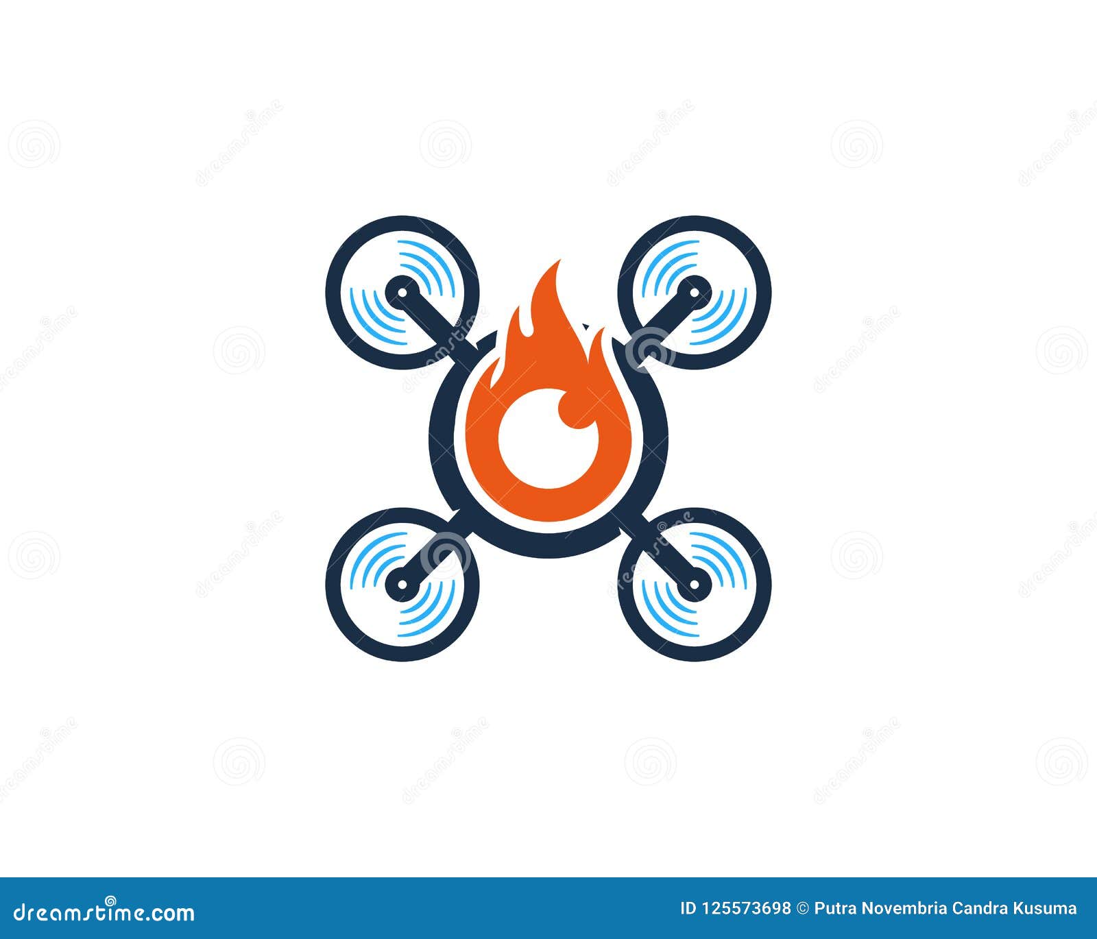 Fire Drone Logo Icon Design Stock Vector - Illustration of aircraft ...