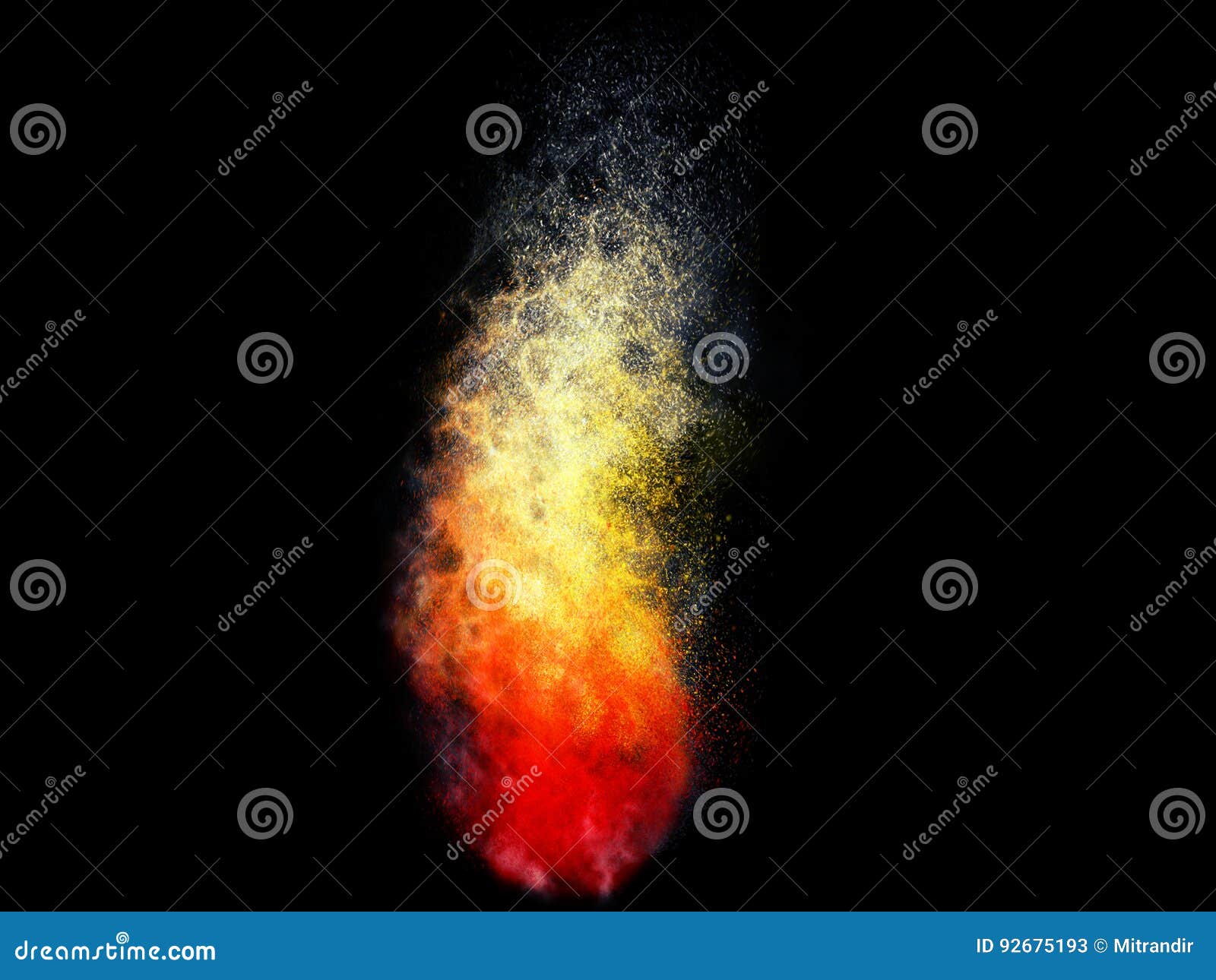 Fire Dust Particle Explosion Stock Illustration - Illustration of color ...