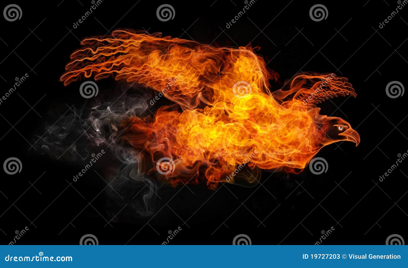 Fire Eagle stock illustration. Illustration of powerful - 19727203