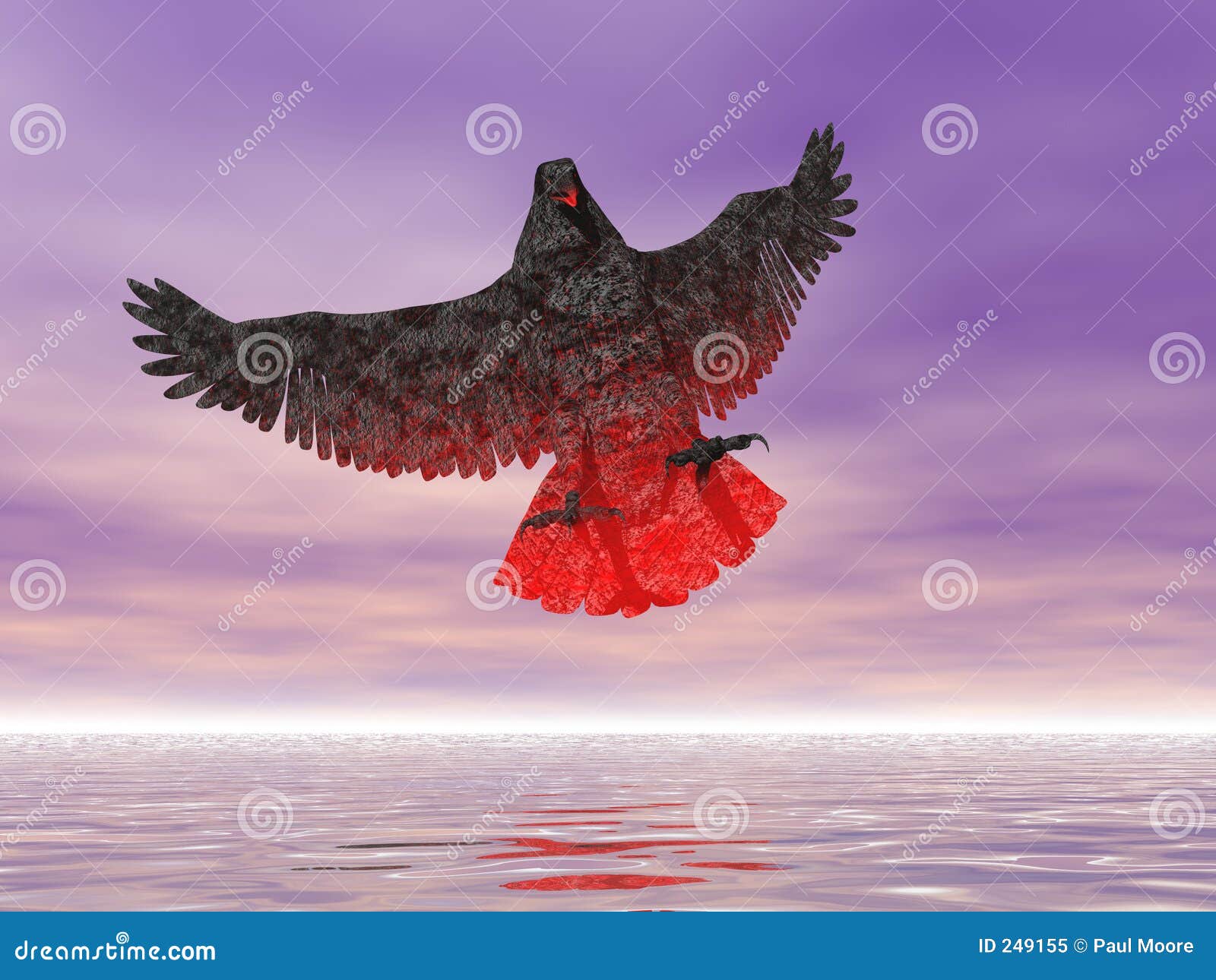 Fire Eagle stock illustration. Illustration of raptor, drawing - 249155