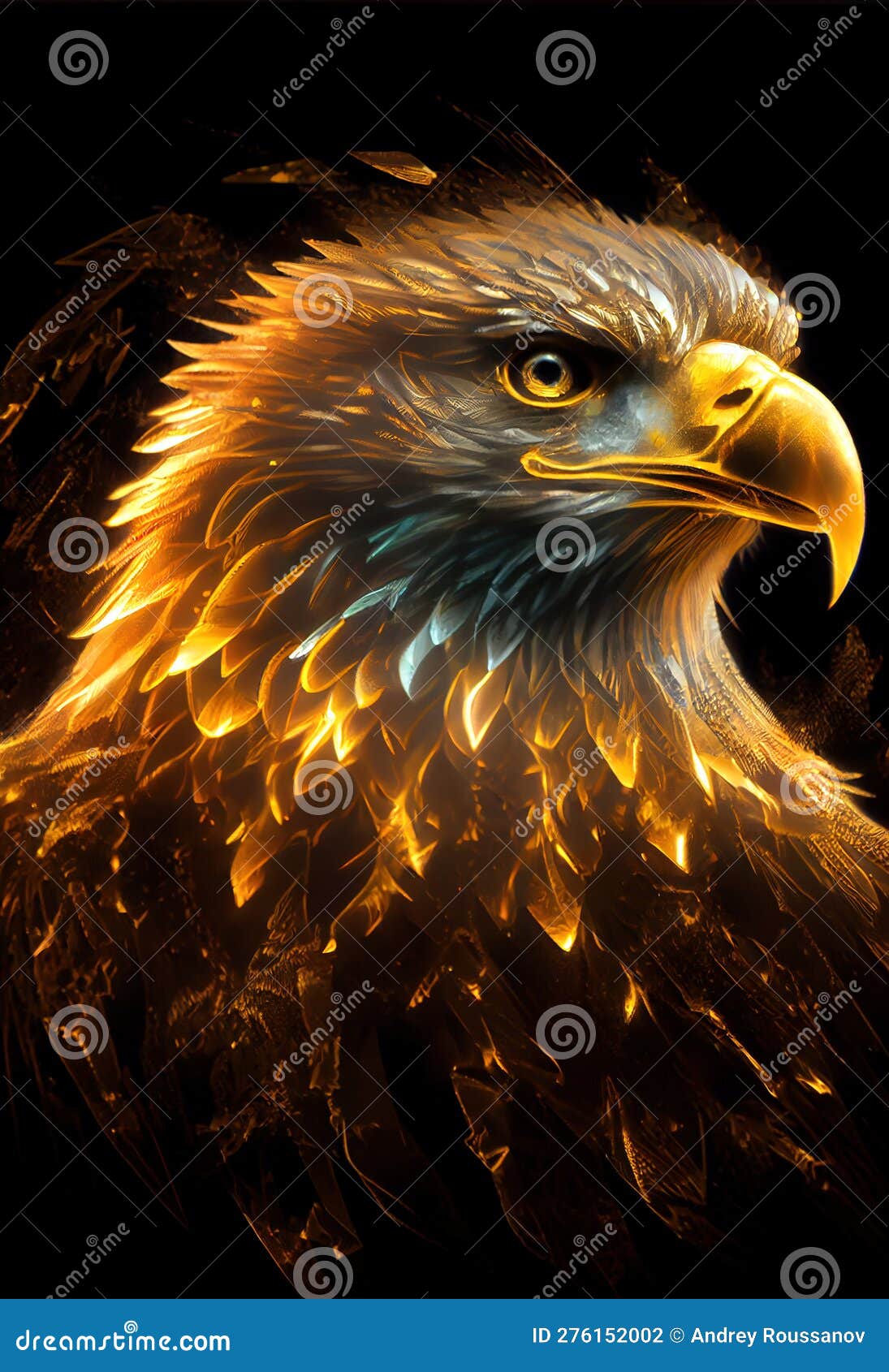 Fire Eagle Logo. AI Render. Stock Illustration - Illustration of ...