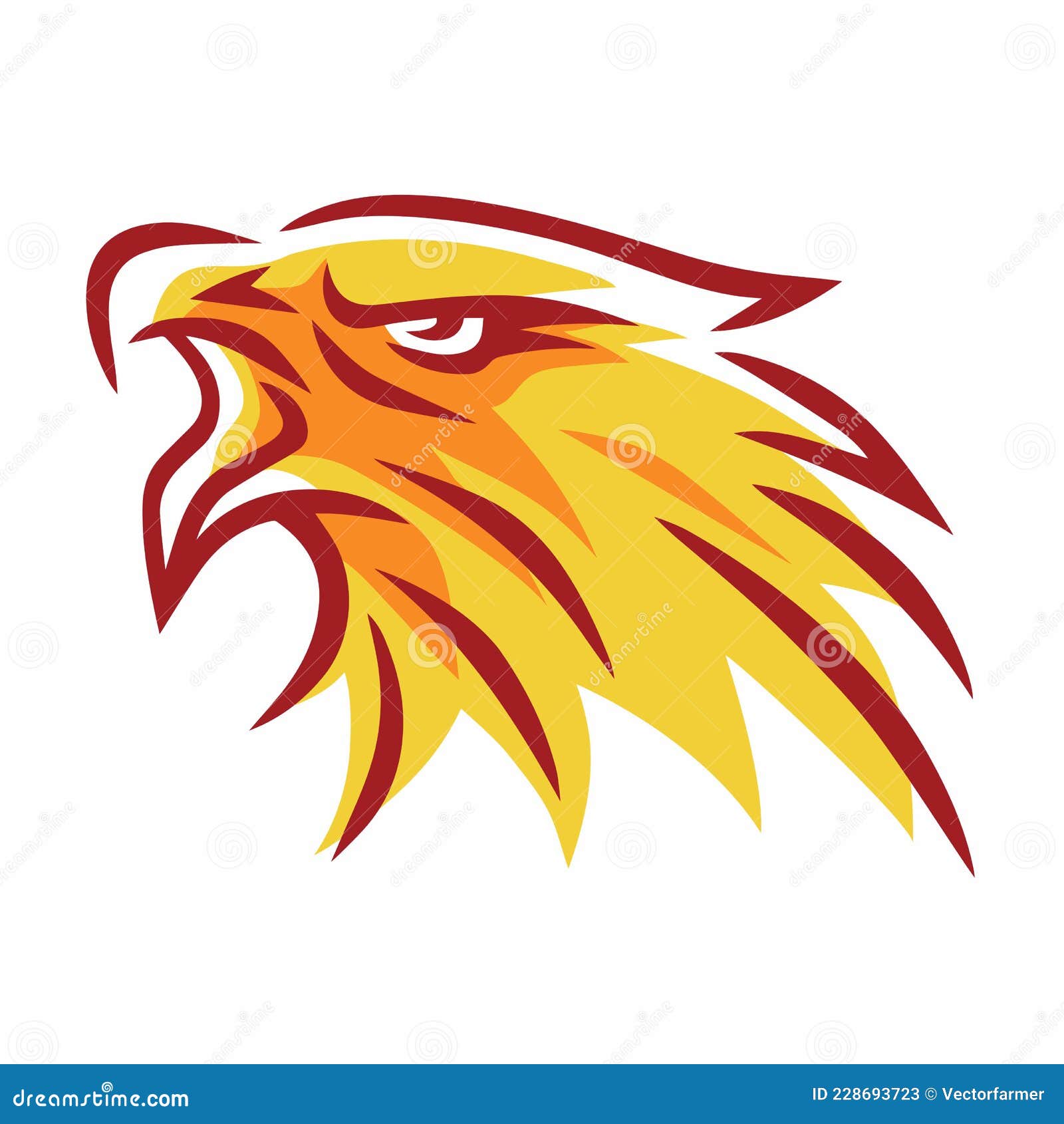 Fire Eagle Logo Design Illustration, Eagle Comet Logos Cartoon Vector ...