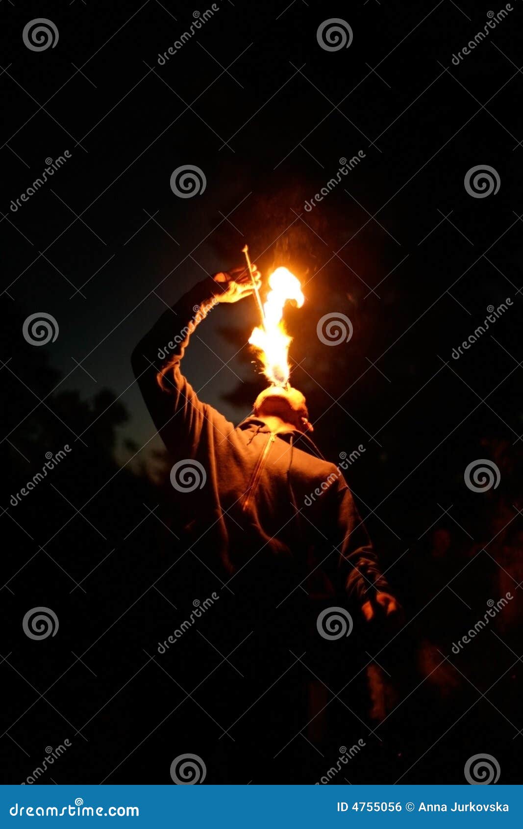 Fire-eater stock photo. Image of face, eating, shock, risk - 4755056