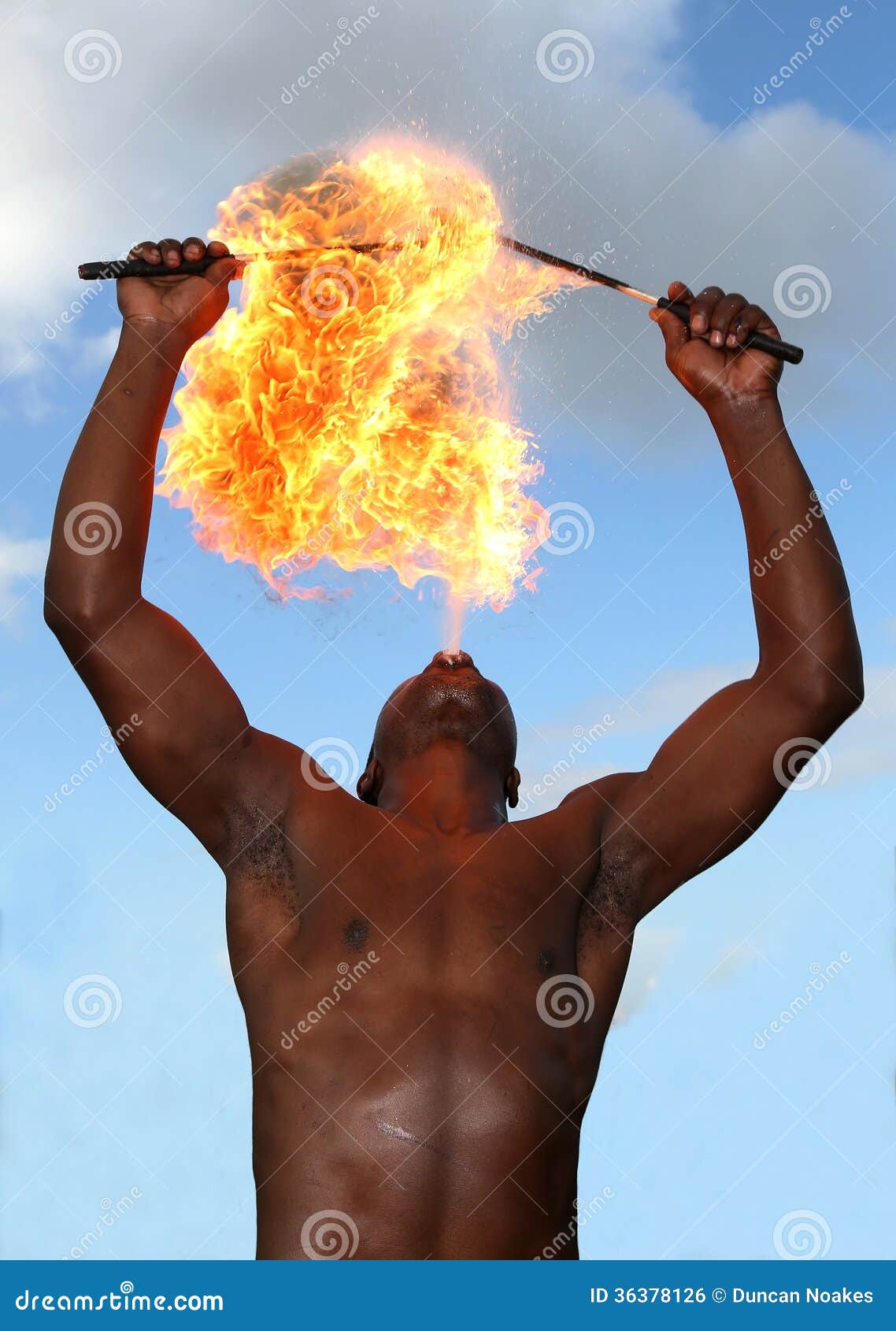 Fire Eater at the Circus stock photo. Image of hige, spray - 36378126