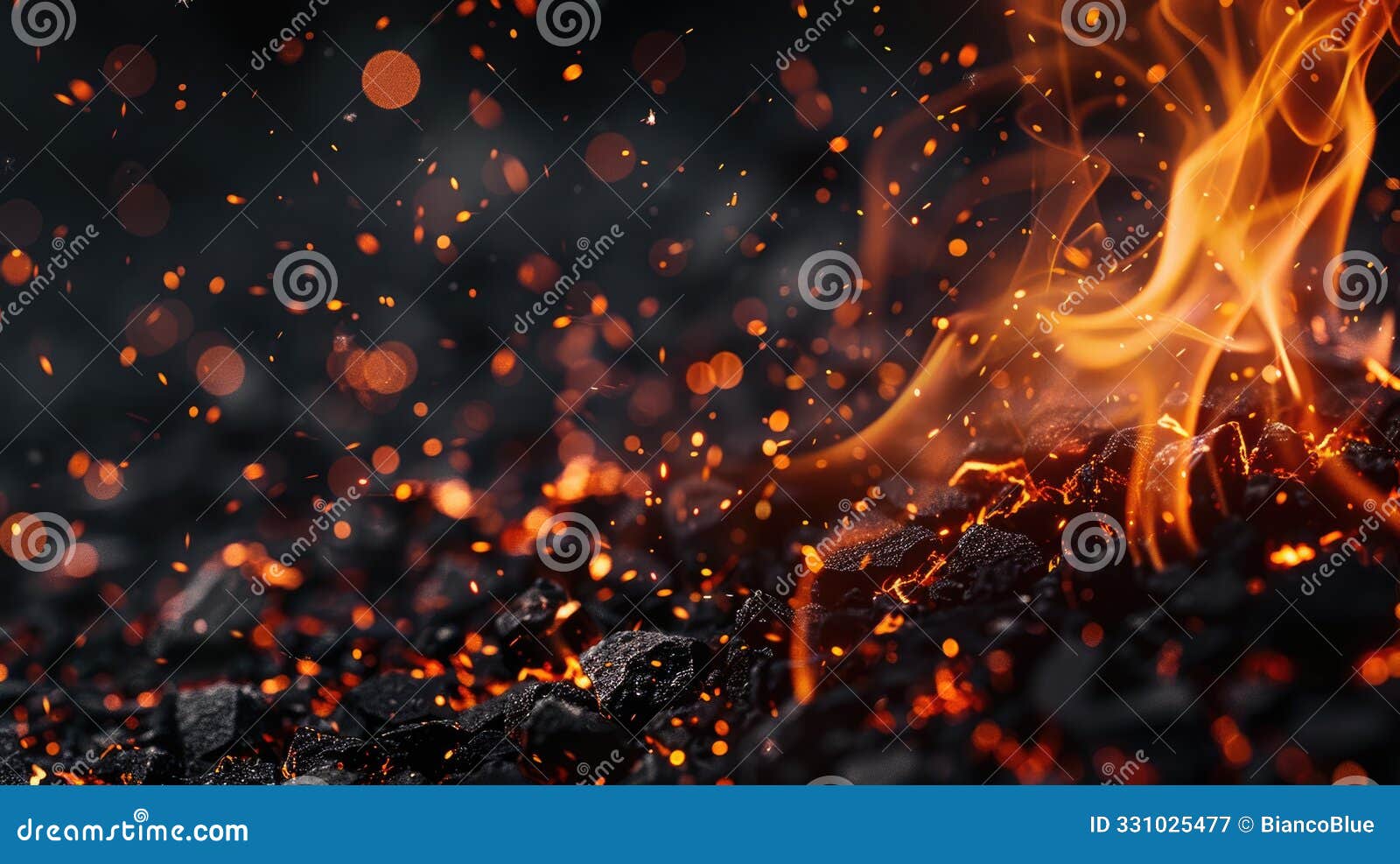 Fire Effect Bursting Explosion Light Orange Color, Emit Hot Temperature ...