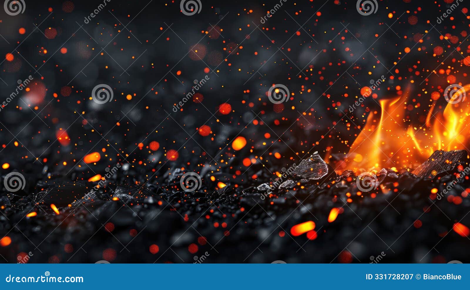 Fire Effect Bursting Explosion Light Orange Color, Emit Hot Temperature ...