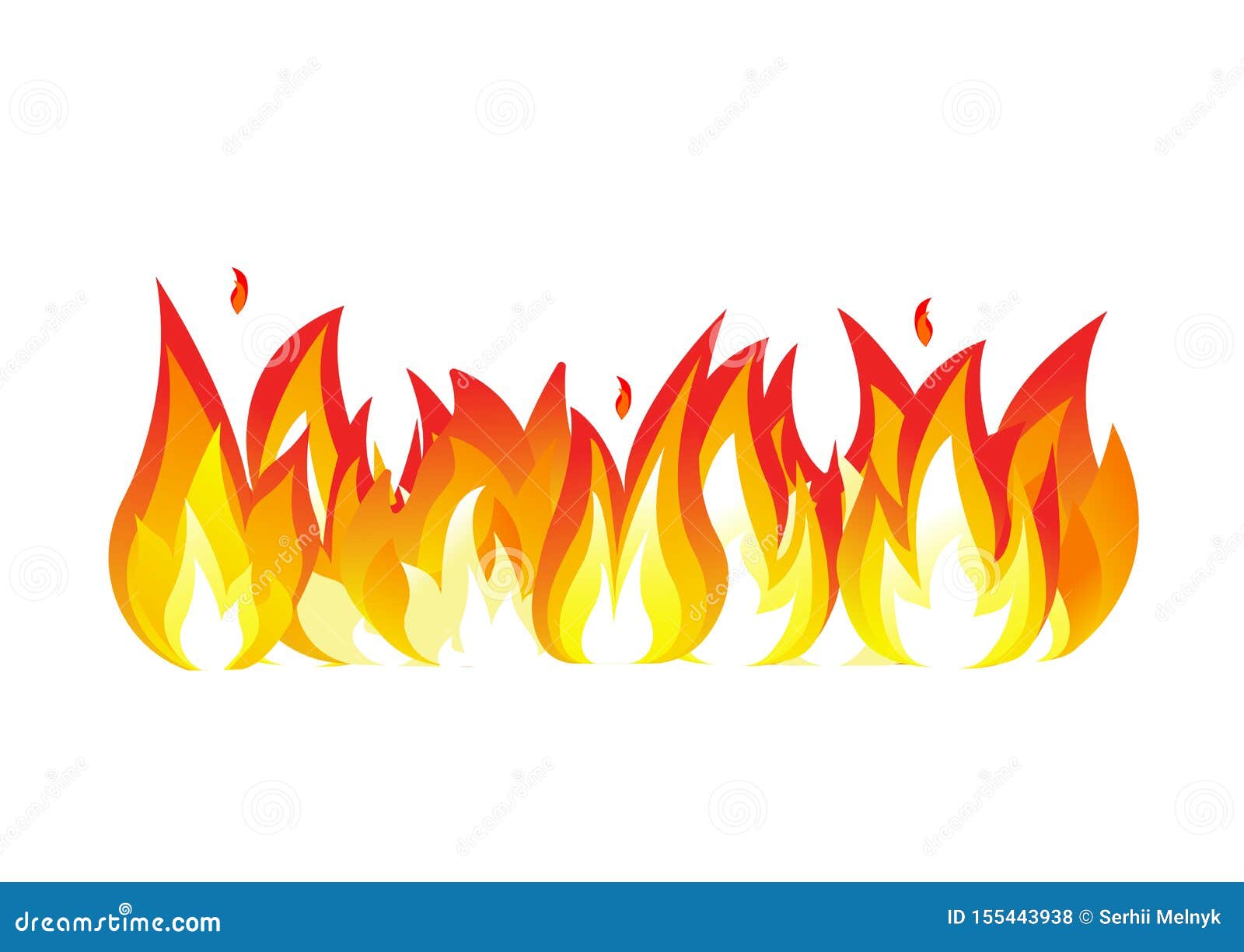 Fire Effect Vector Illustration. Stock Vector - Illustration of glow ...