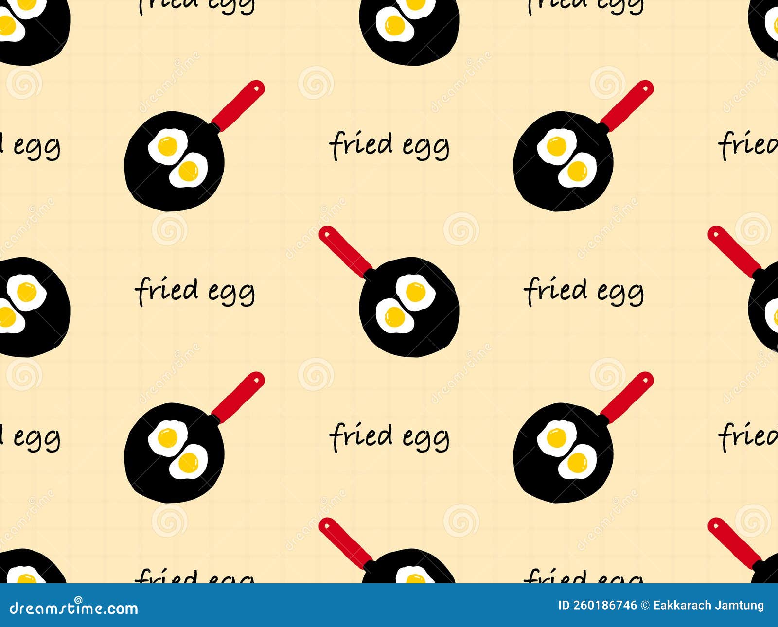 Fire Egg Seamless Pattern on Yellow Background Stock Illustration ...