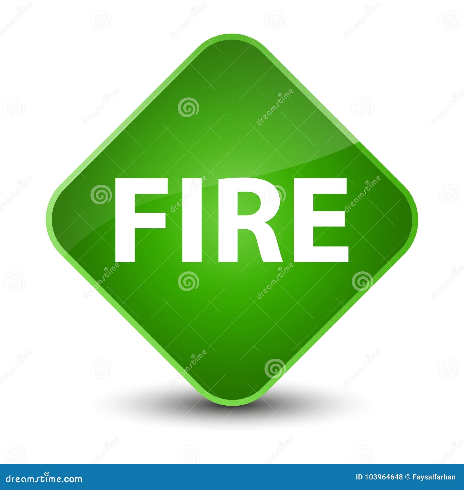 Fire Elegant Green Diamond Button Stock Illustration - Illustration of ...