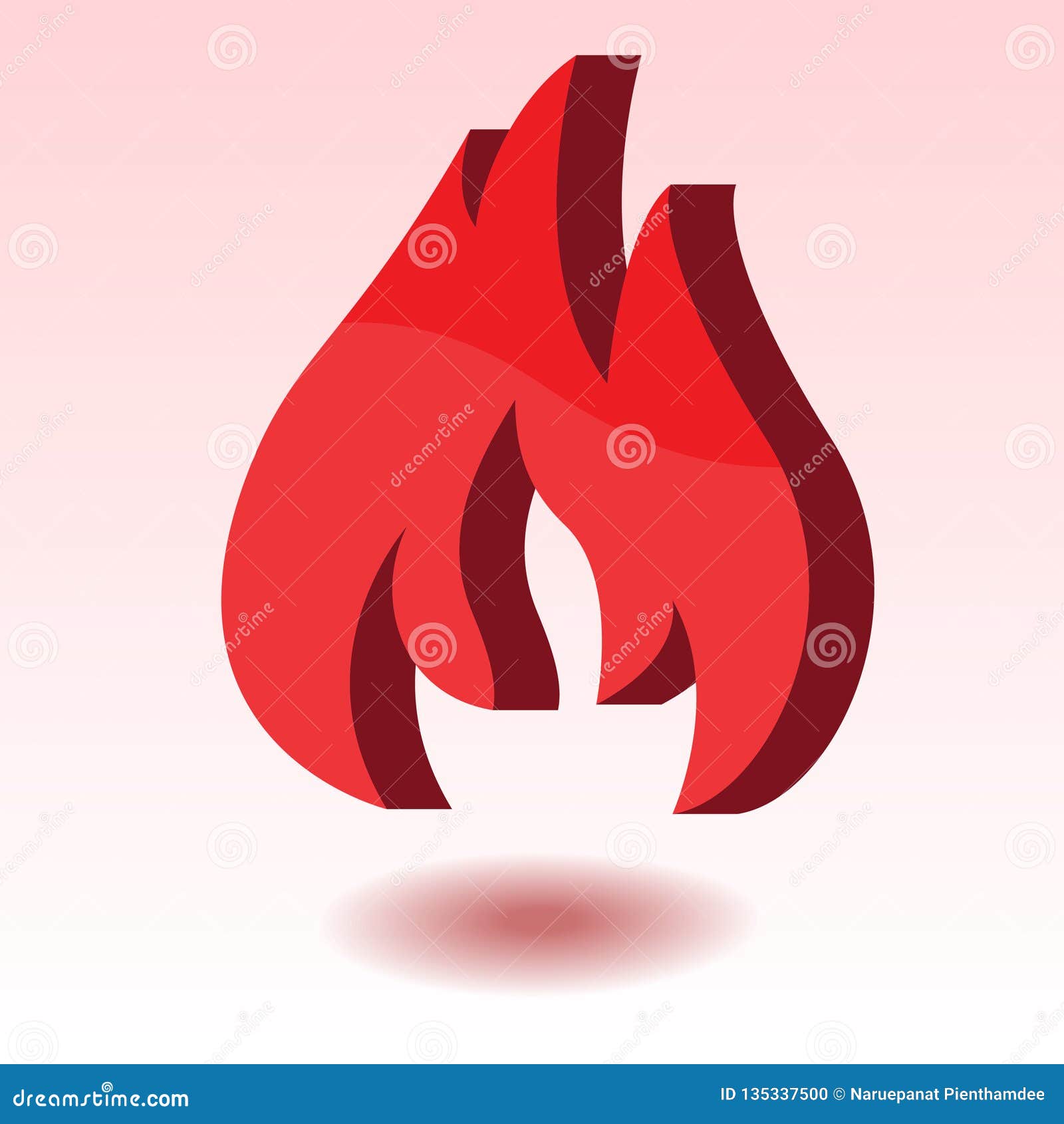 Fire Element Symbol 3D Style Stock Vector - Illustration of graphic ...