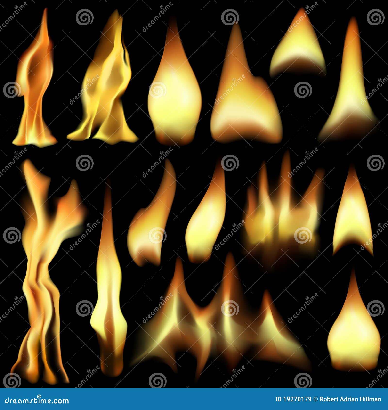Fire elements stock vector. Illustration of design, graphic - 19270179
