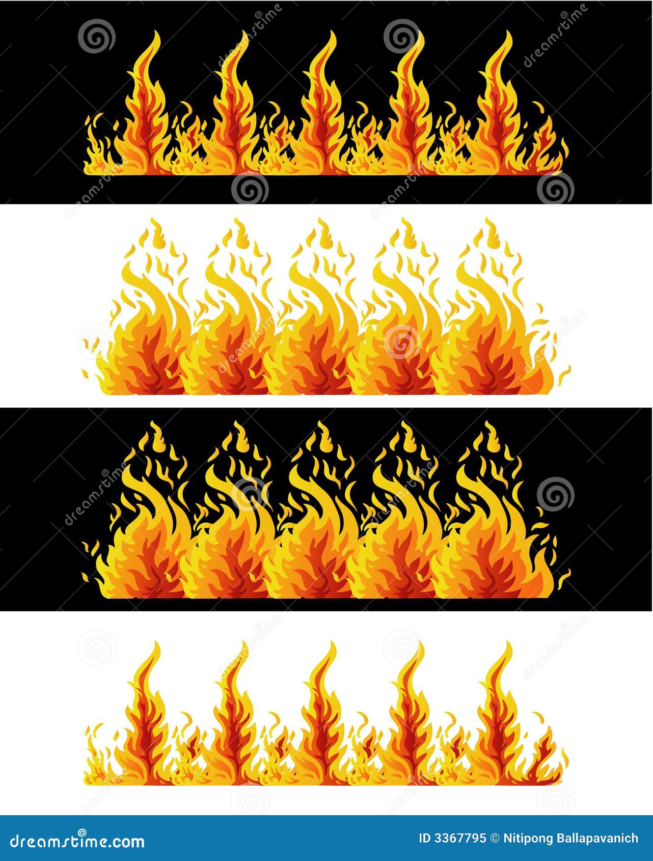 Fire Elements stock vector. Illustration of colorful, decorative - 3367795