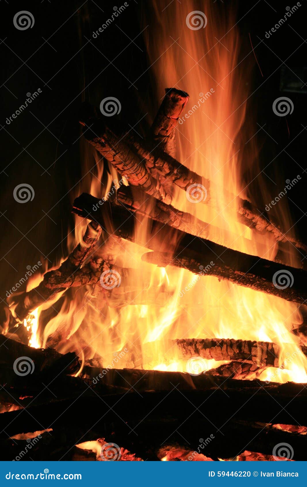 Fire and ember stock photo. Image of furnace, campfire - 59446220