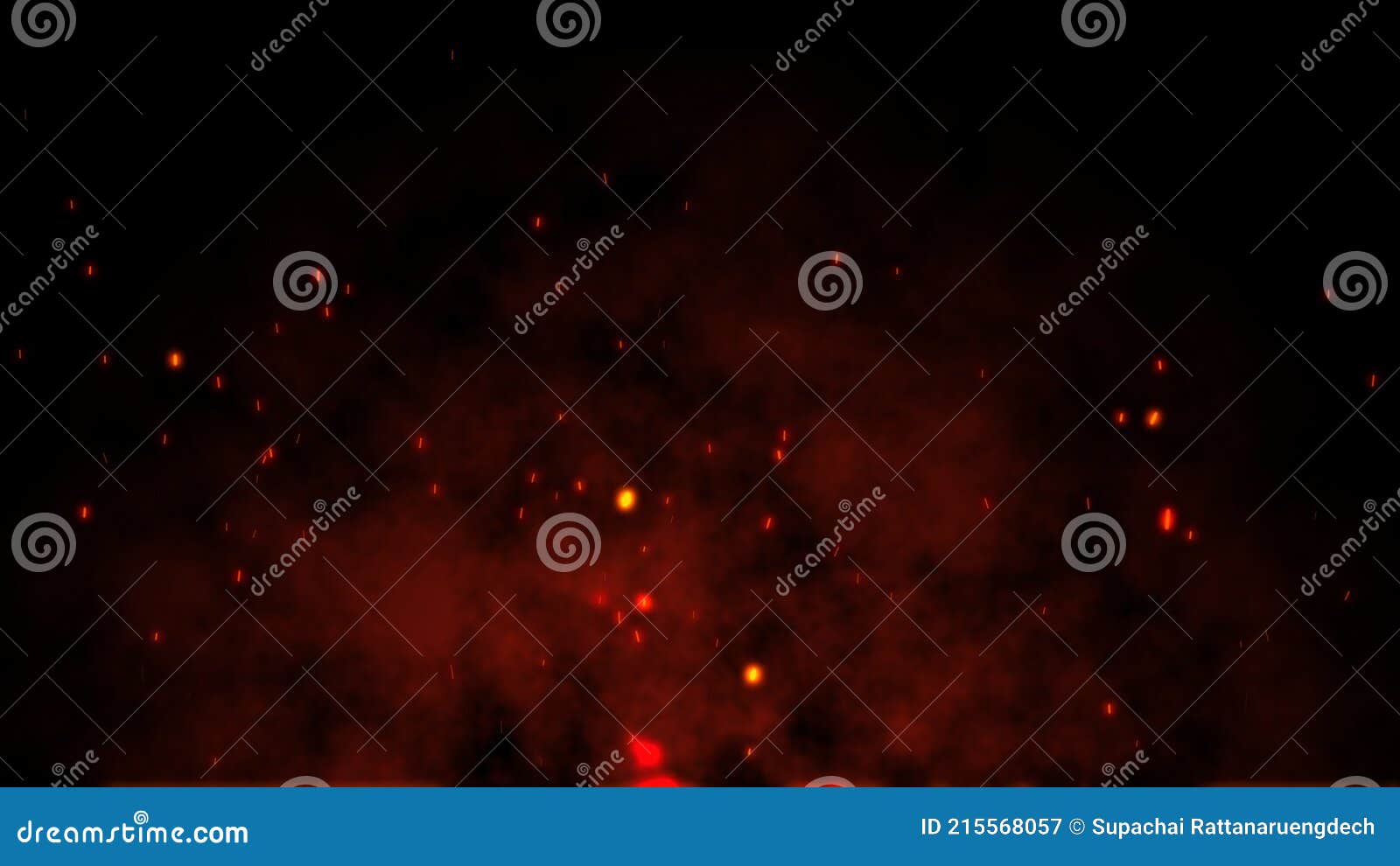 Fire Ember Particles Over Black Black Background Stock Illustration ...