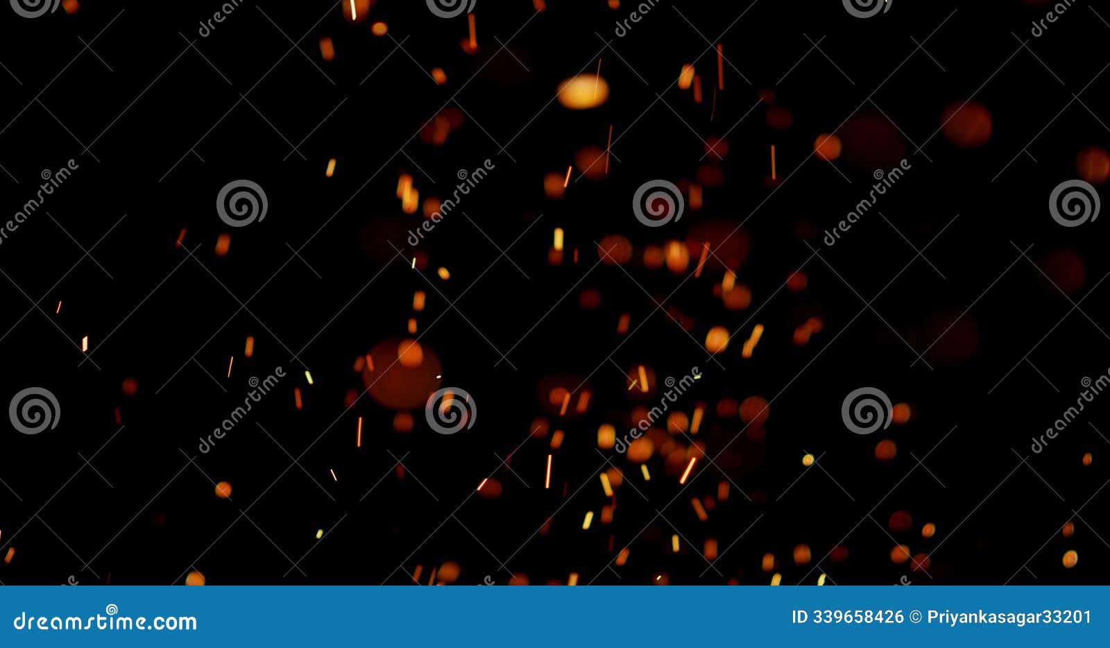 Fire Embers, Fire Particles Use Black Background Stock Illustration ...