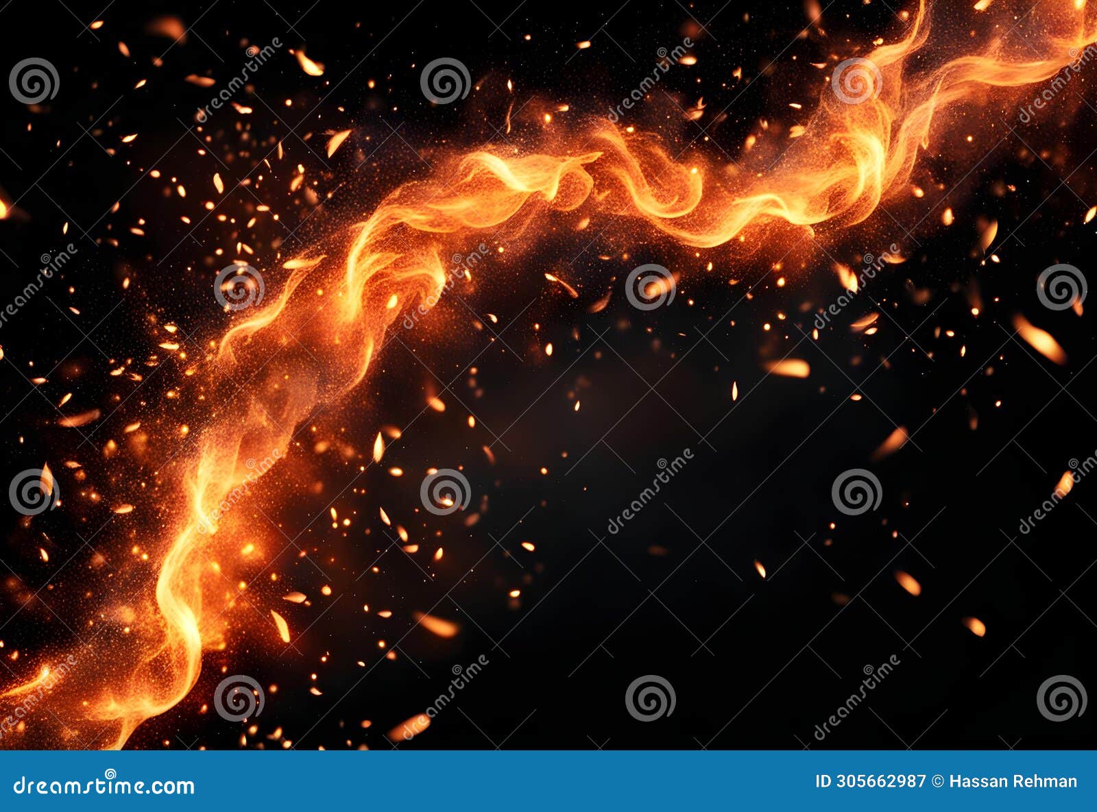Fire Embers Particles Over Black Stock Illustration - Illustration of ...
