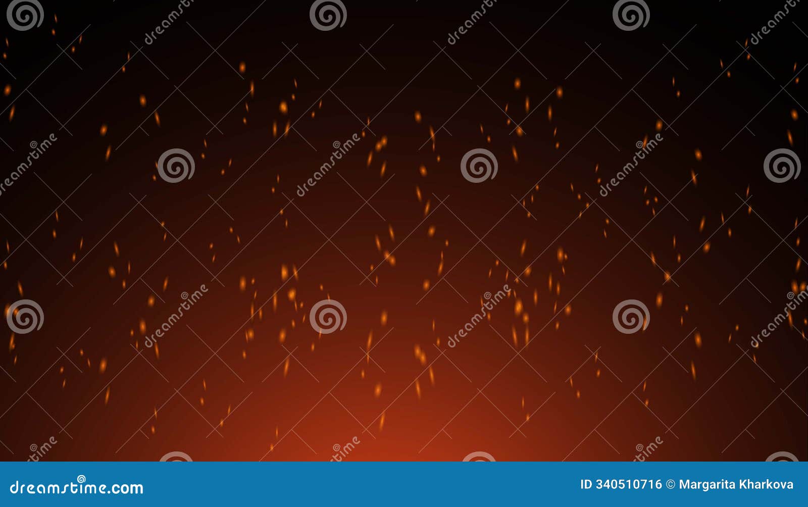 Fire Embers Particles Over Black Background. Fire Sparks Background ...