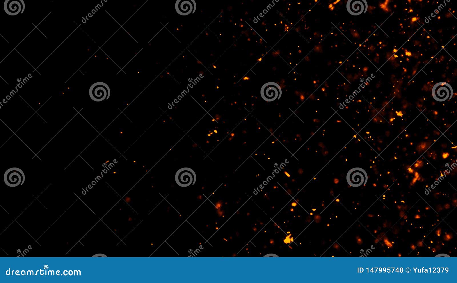 Fire Embers Particles Texture Overlays . Burn Effect on Isolated Black ...