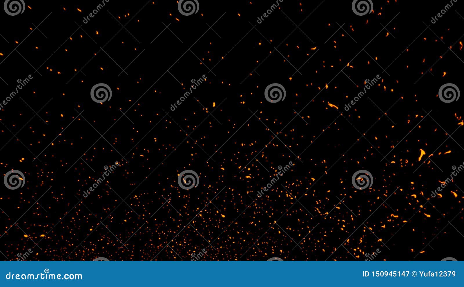 Fire Embers Particles Texture Overlays . Burn Effect On Isolated Black ...