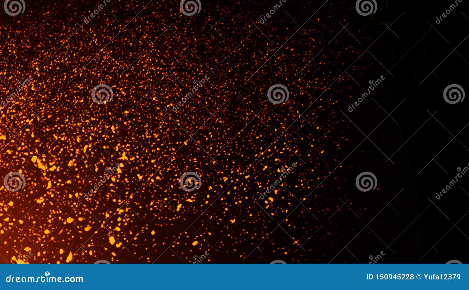 Fire Embers Particles Texture Overlays . Burn Effect On Isolated Black ...