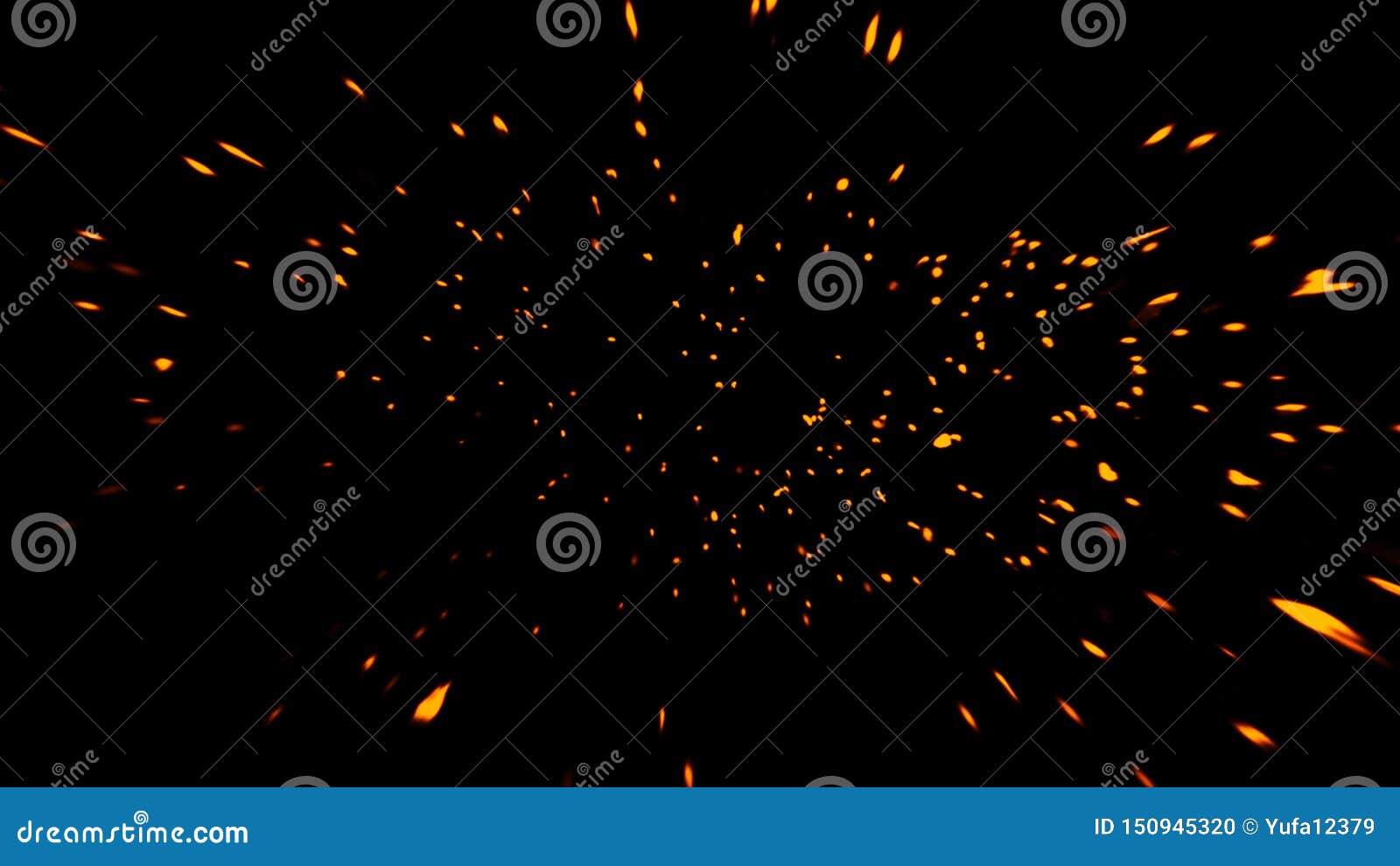 Fire Embers Particles Texture Overlays . Burn Effect on Isolated Black ...