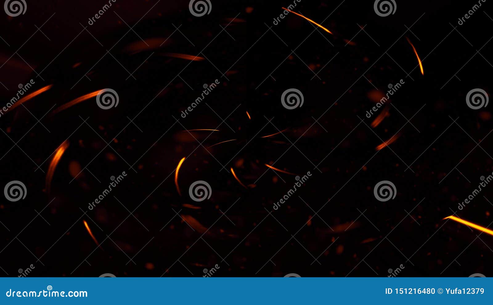 Fire Embers Particles Texture Overlays . Burn Effect on Isolated Black ...