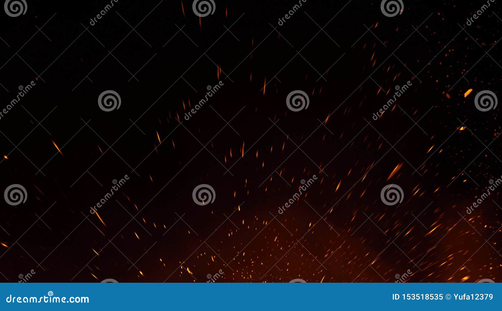 Fire Embers Particles Texture Overlays . Burn Effect on Isolated Black ...