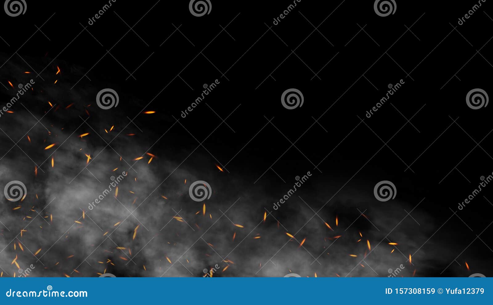 Fire Embers Particles Texture Overlays . Burn Effect on Isolated Black ...