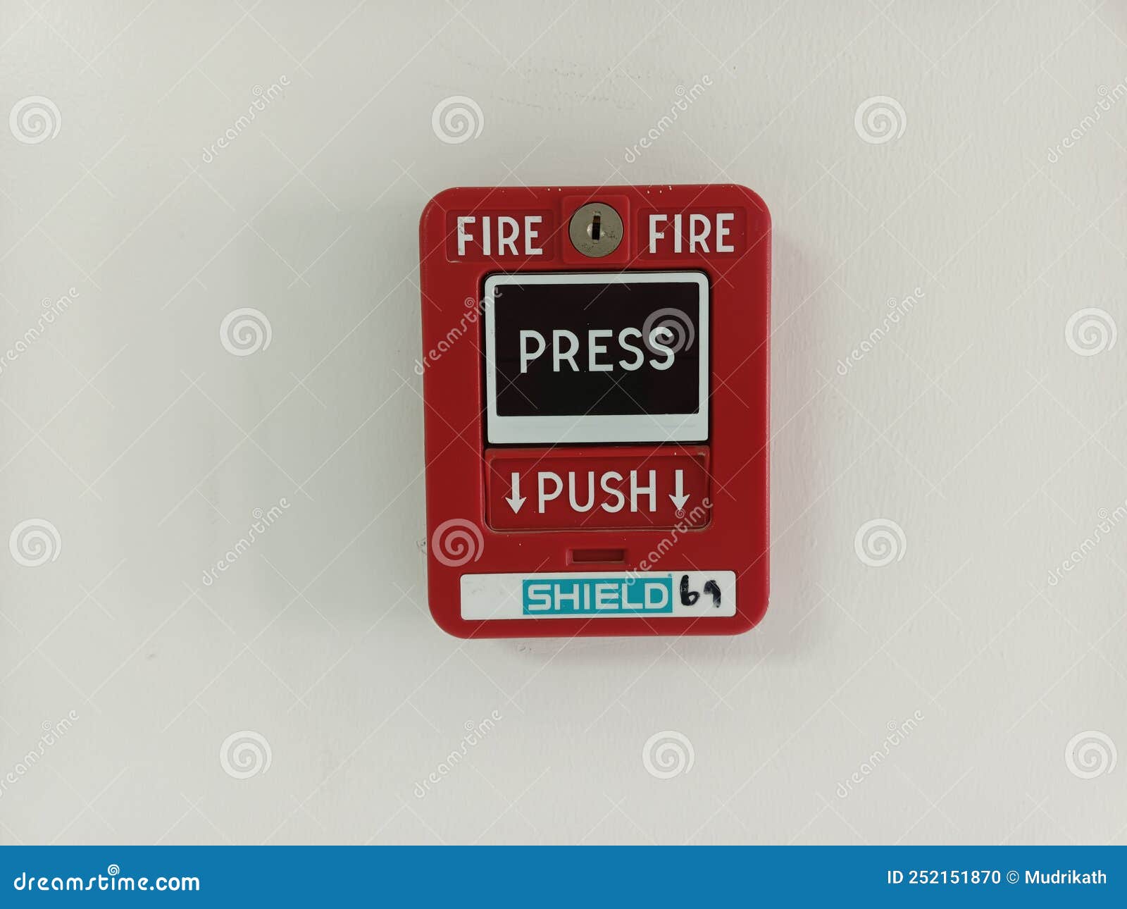 Fire Emergency Button in the Building Stock Photo - Image of emergency ...
