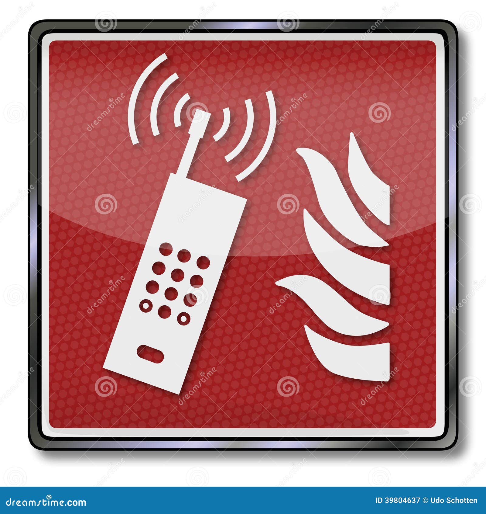 Fire, Emergency Call and Mobile Phone Stock Vector - Illustration of ...