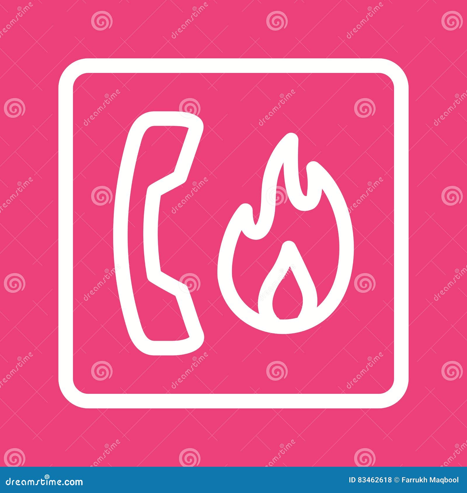Fire Emergency stock vector. Illustration of loud, evacuation - 83462618