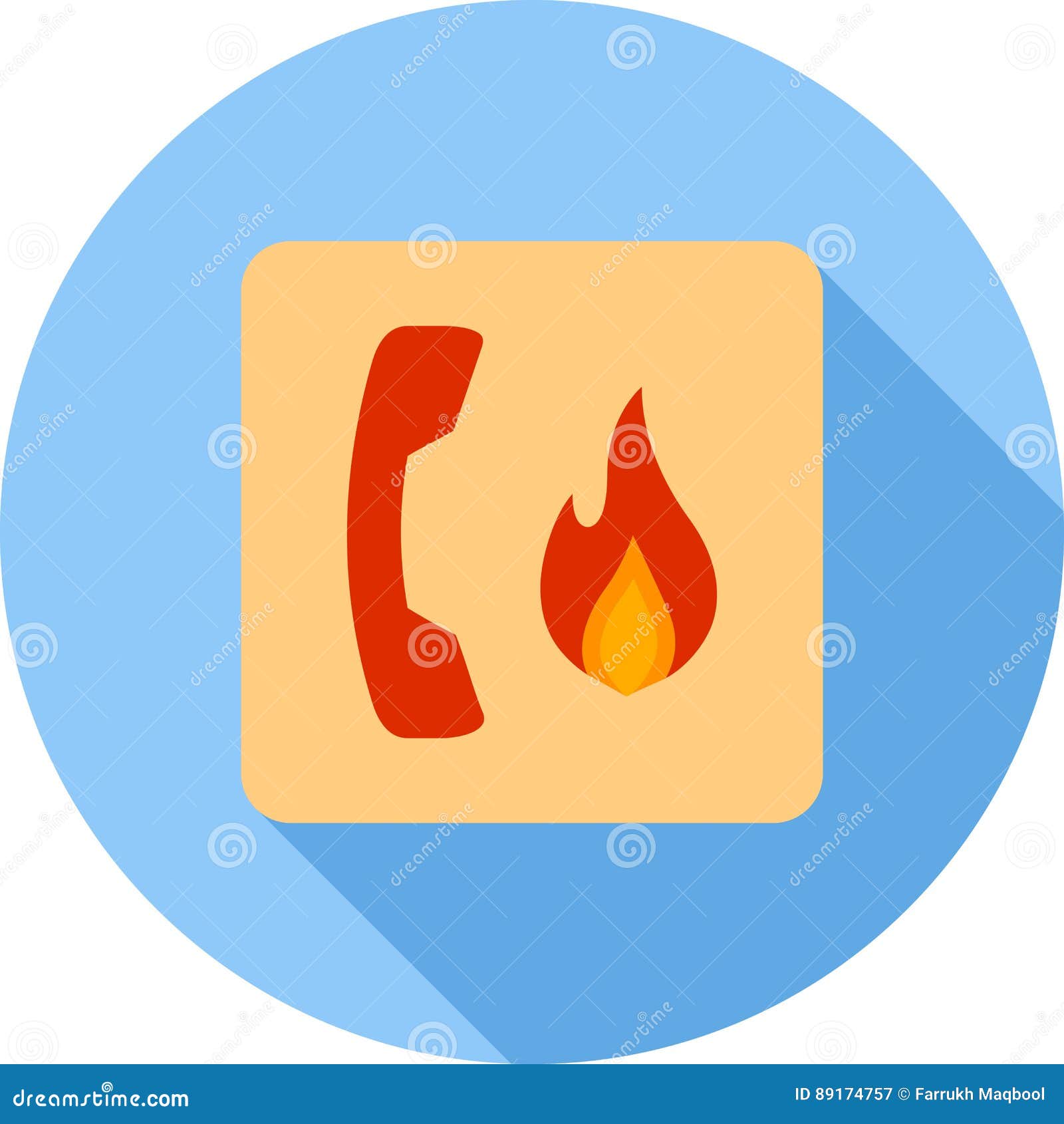 Call At The Fire Brigade Thin Line Icon. Danger Alarm Outline Style ...